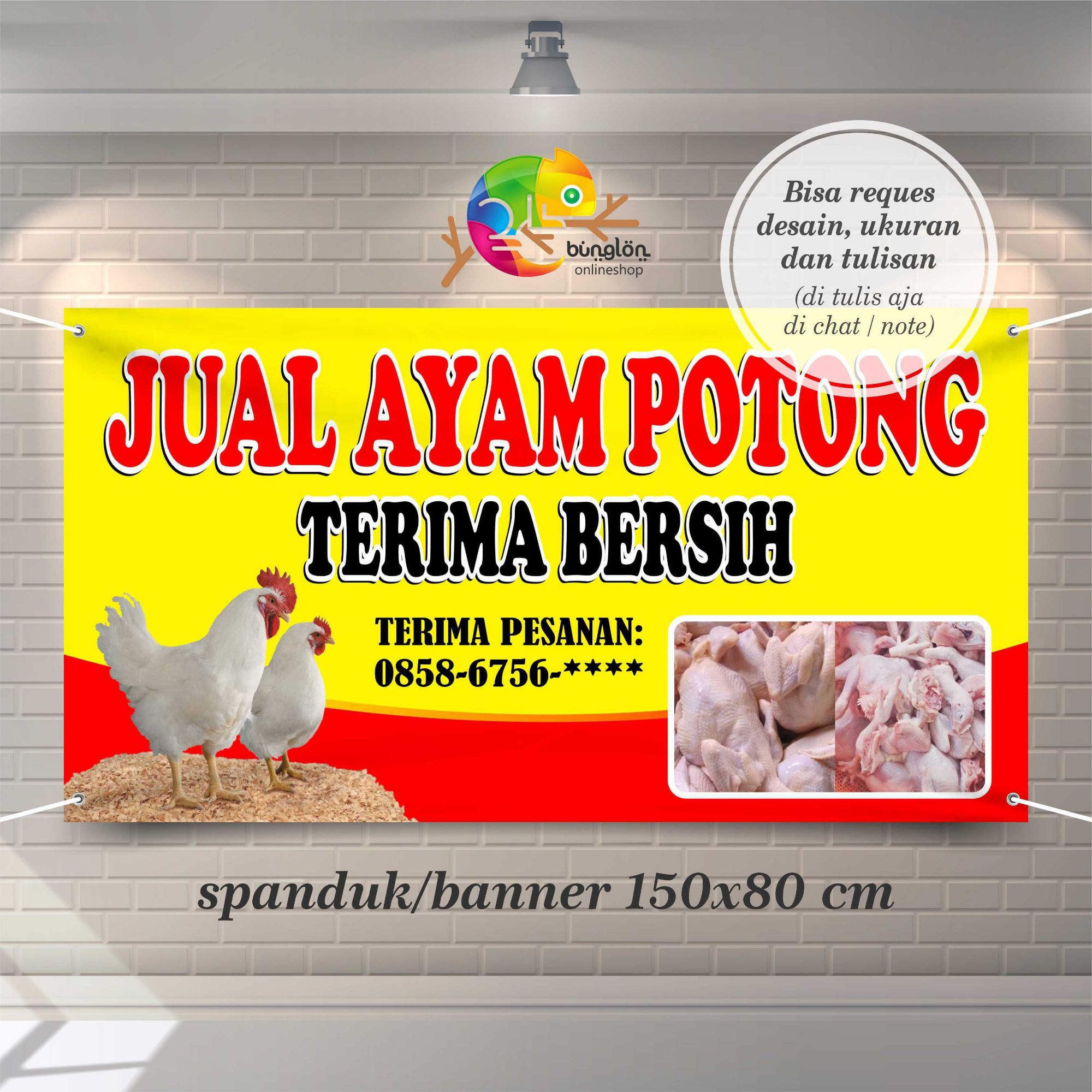 Spanduk, Banner Jual Ayam Potong Segar | Lazada Indonesia