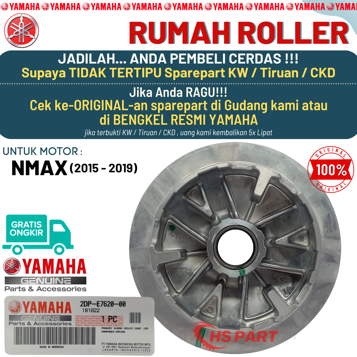 Rumah Roller Nmax Old 2DP 2015 2016 2017 2018 2019 Original Yamaha ...