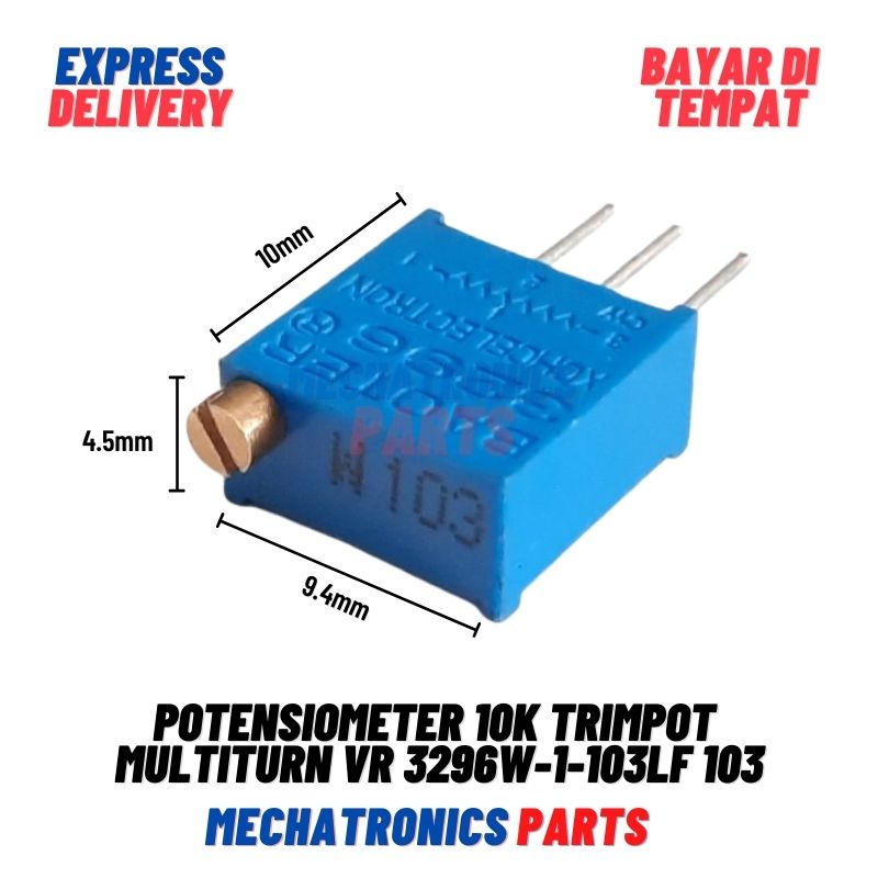 [PAS-0013] POTENSIOMETER 10K POTENTIOMETER POTENSIO TRIMPOT MULTITURN ...