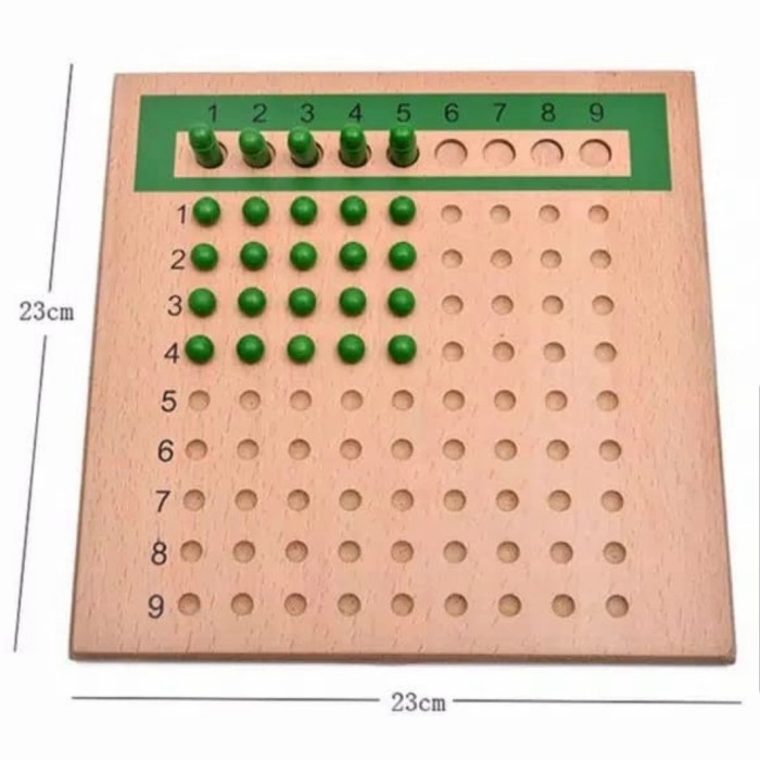 MONTESSORI MULTIPLICATION BOARD PAPAN MONTESSORI PERKALIAN | Lazada ...
