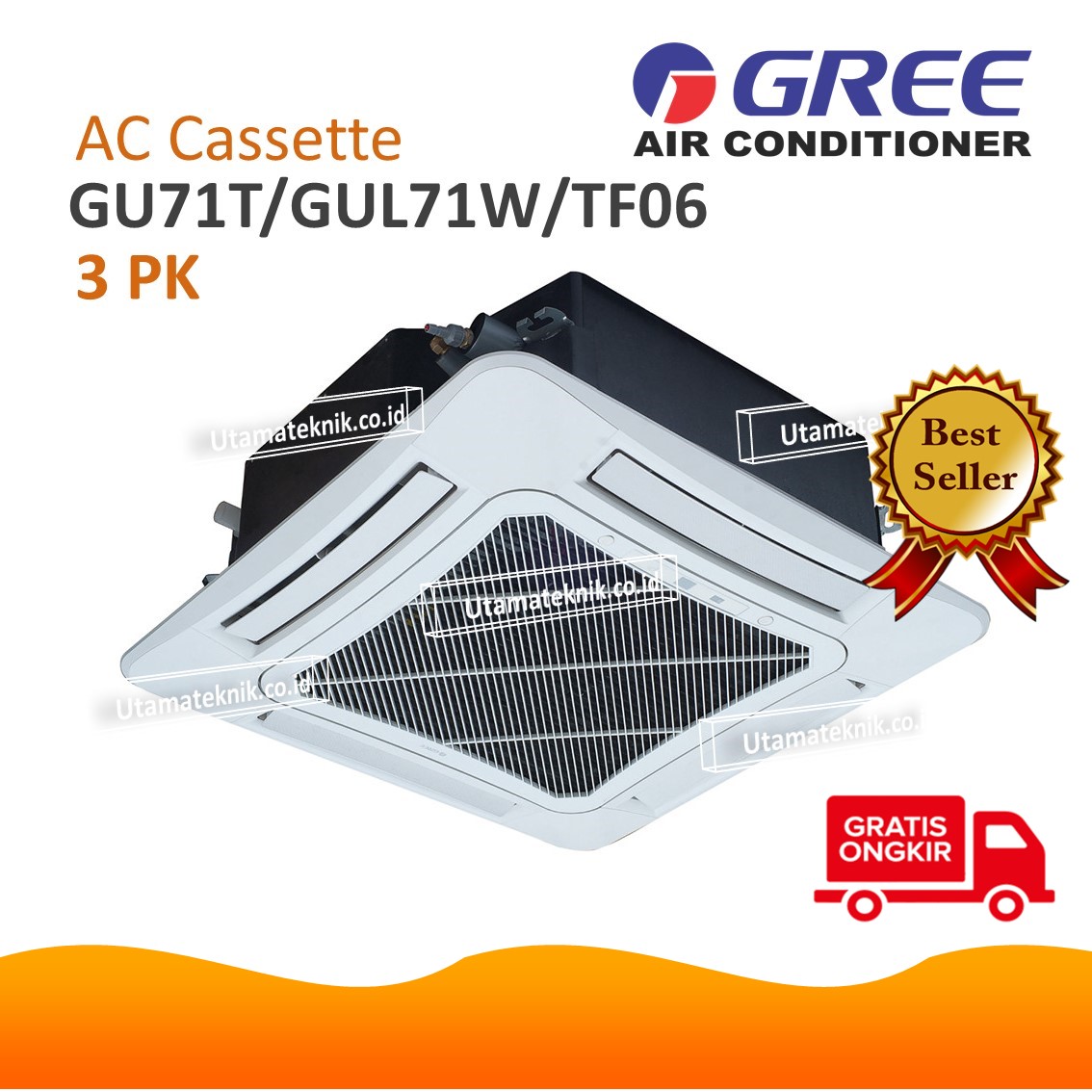AC GREE 3 PK CASSETTE TYPE GUL71W A K GU71T A K Lazada Indonesia