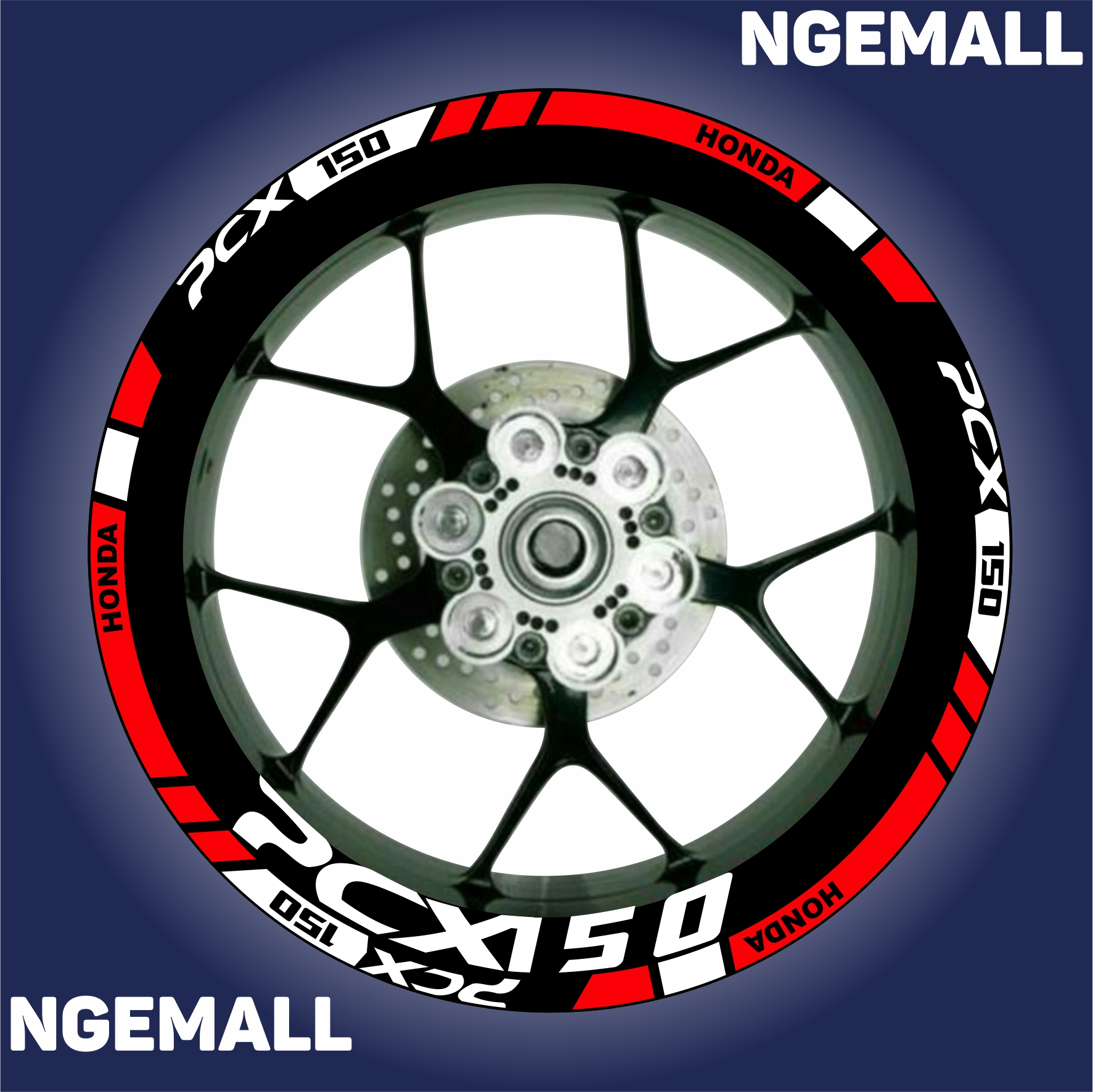 Ngemall - Sticker Velg 14 Honda PCX - Merah Putih - Ngemall | Lazada ...