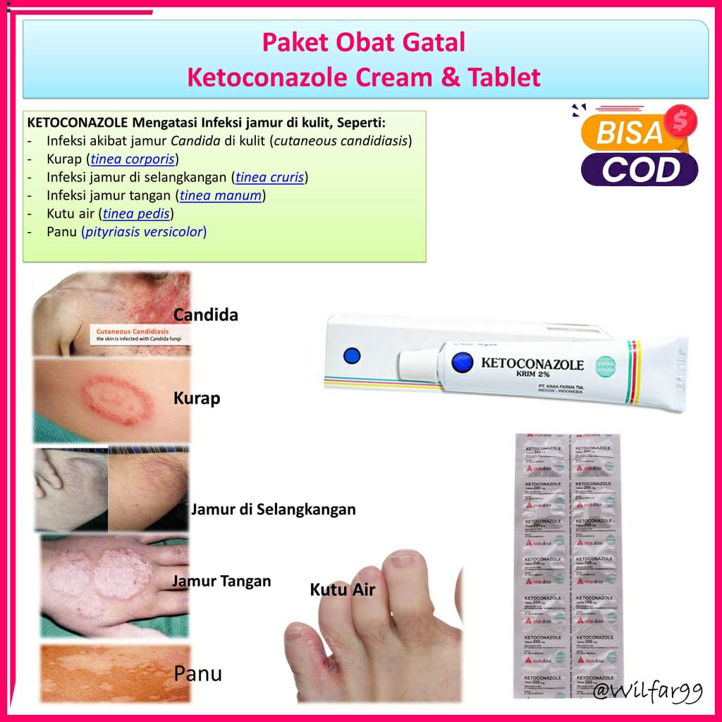 Sepaket Obat gatal Akibat Jamur Salep dan Pil Obat Gatal Jamur Pada ...