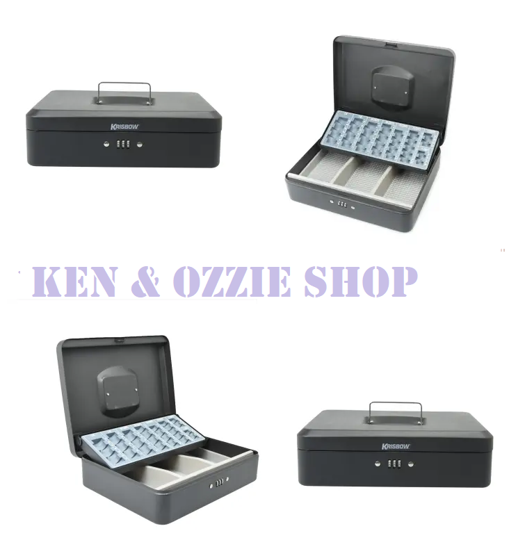 Krisbow Cash Box Dengan Nomor Kombinasi 30 Cm - Hitam, Dilengkapi ...