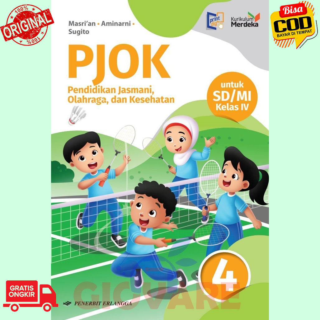 BUKU PJOK KELAS 4 ERLANGGA KURIKULUM MERDEKA | PENDIDIKAN JASMANI OLAHRAGA DAN KESEHATAN | PEND ...