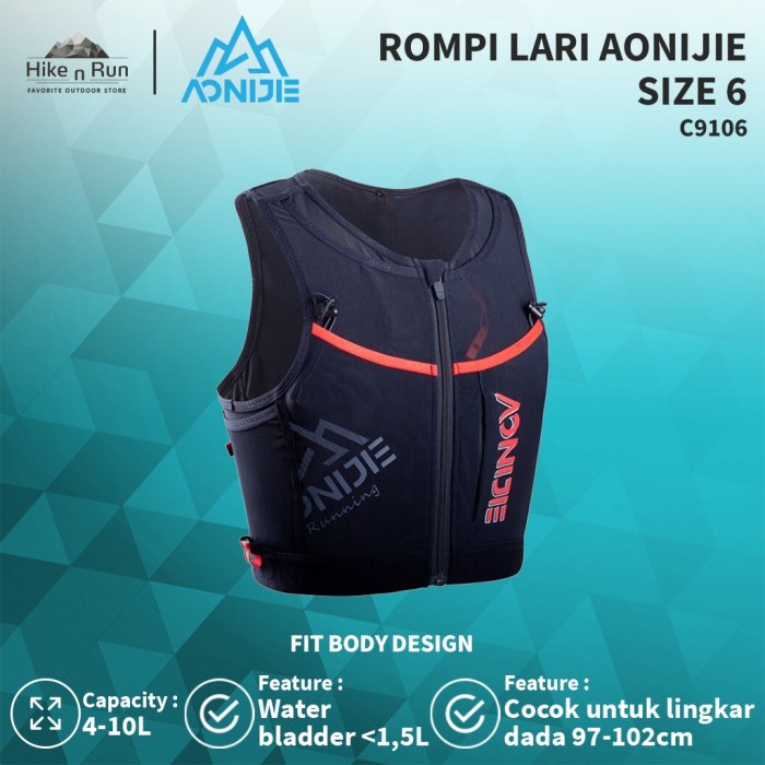 Rompi Lari Aonijie C9106 Running Vest Hydration Pack 4-10L | Lazada ...