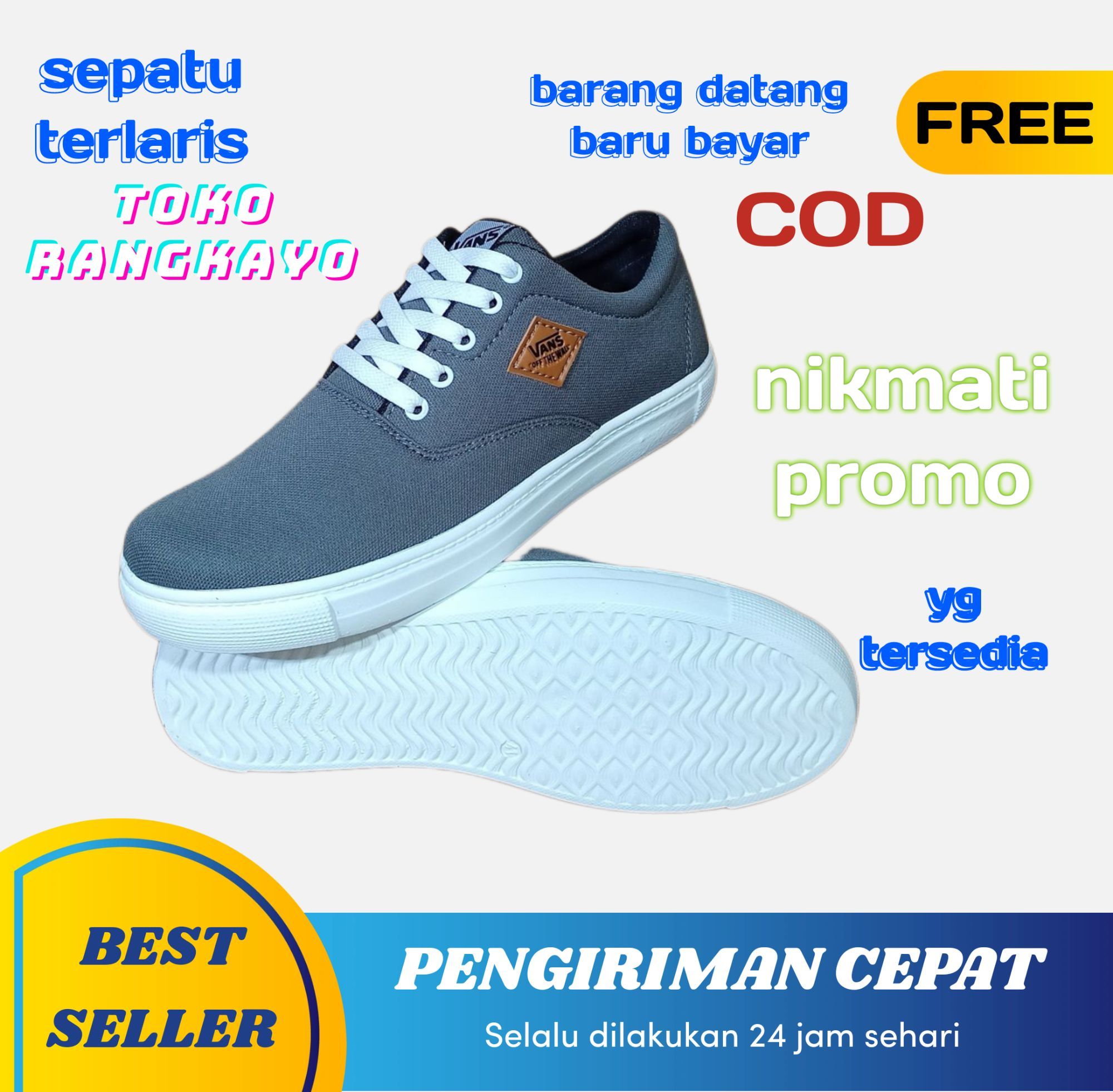 promo besar sepatu van publik low black natural sepatu pria casual sneakers sekolah leki laki ...