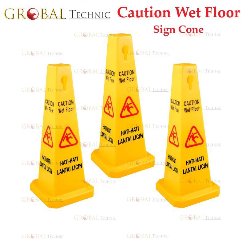 Caution Wet Floor Warning Sign Board / Papan Peringatan Lantai Licin ...