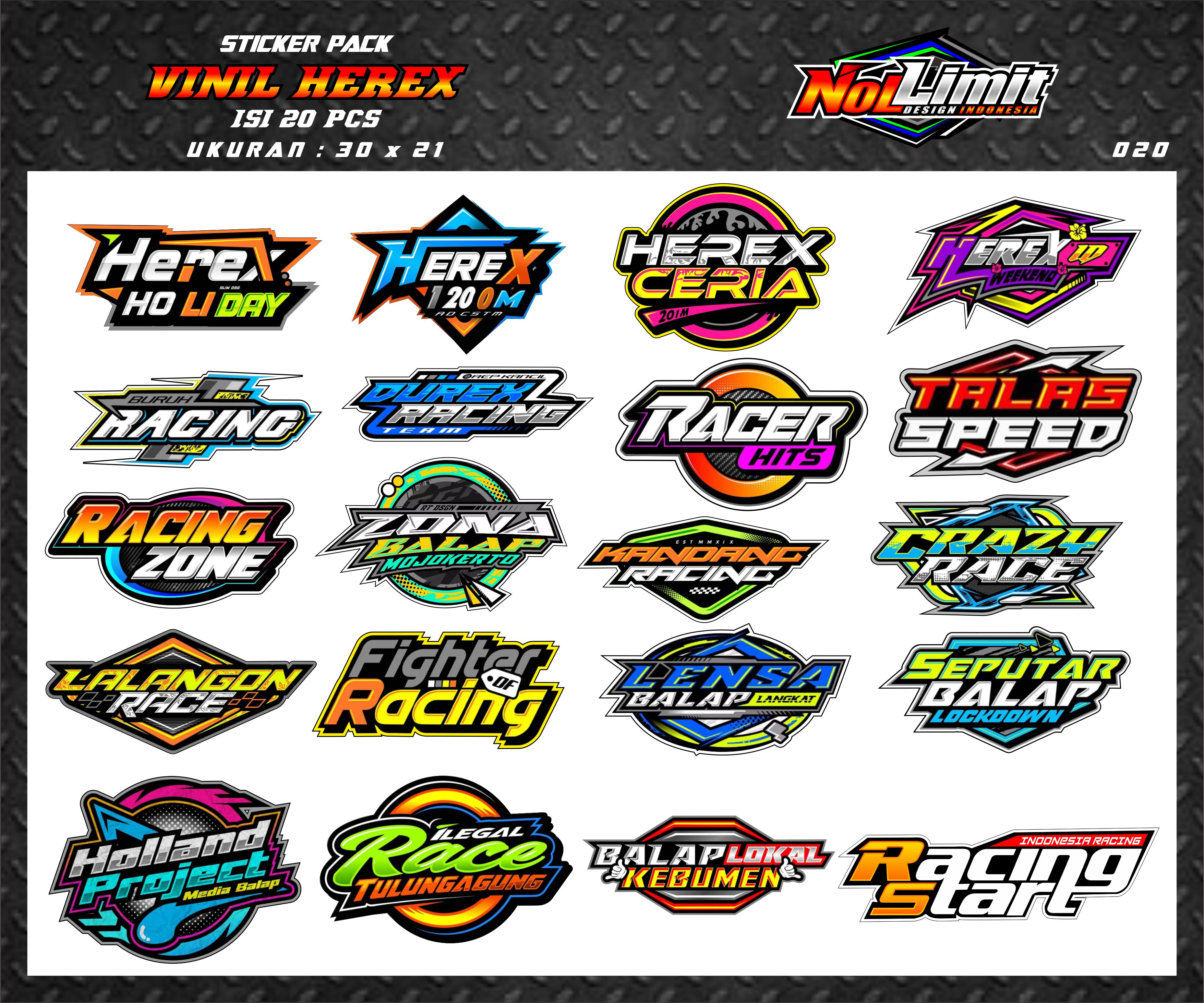 Sticker PAKS - Sticker HEREX DRAG UK 21 X 30 NL.20 | Lazada Indonesia