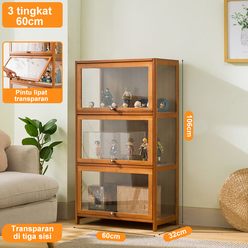 Rak Buku Susun Minimalis Lemari Display SerbagunaLemari hias Etalase ...