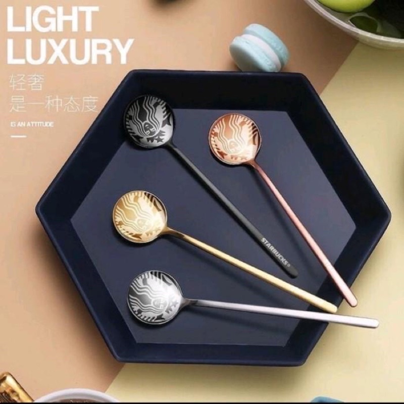 Sendok Pengaduk Cutlery Starbucks Teh Kopi Tea Coffee Spoon Elegant ...