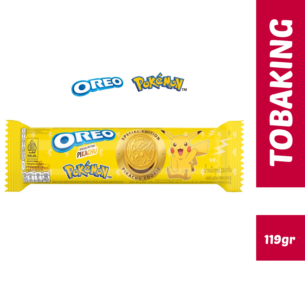 Oreo Pokemon Special Edition Pikachu Biskuit Chocolate Banana 119gr ...
