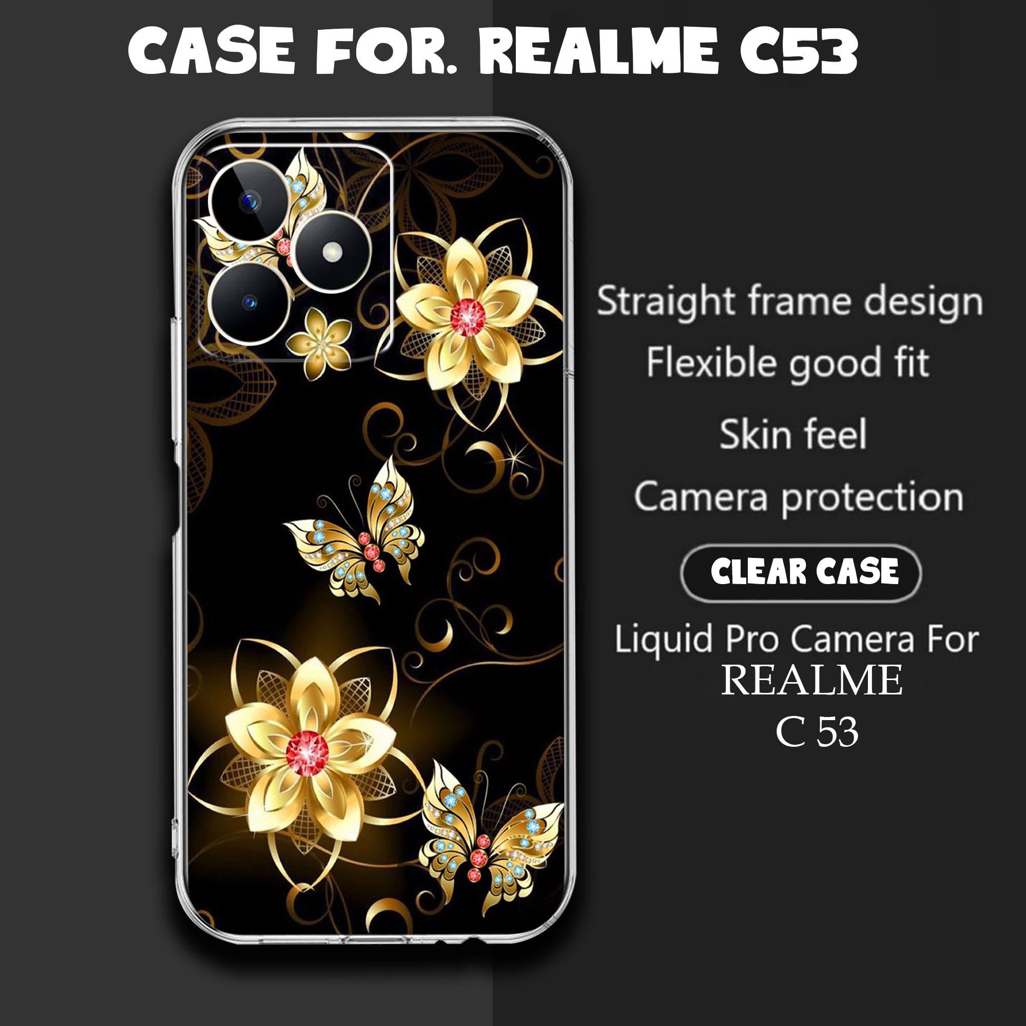 Case REALME C53 2023 TERBARU MOTIF BUTERFLY Casing Hp Murah Kesing Hp ...