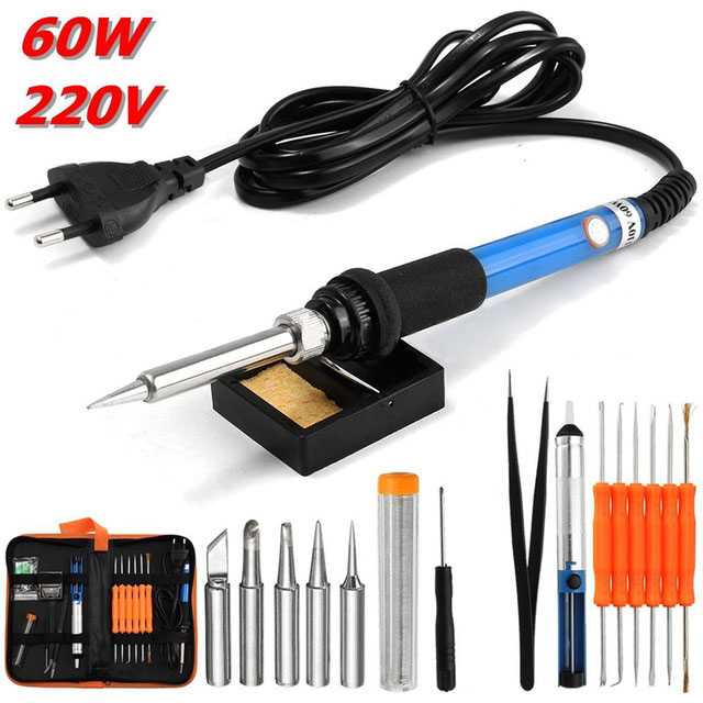 Soldering Iron Tool Kit 110V 60W Solder Listrik Set Lengkap | Lazada ...