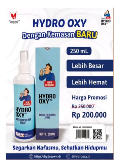 NEW. . . KEMASAN BARU!! Hydro Oxy 2.0 Mouth Freshner Spray 250ml ...