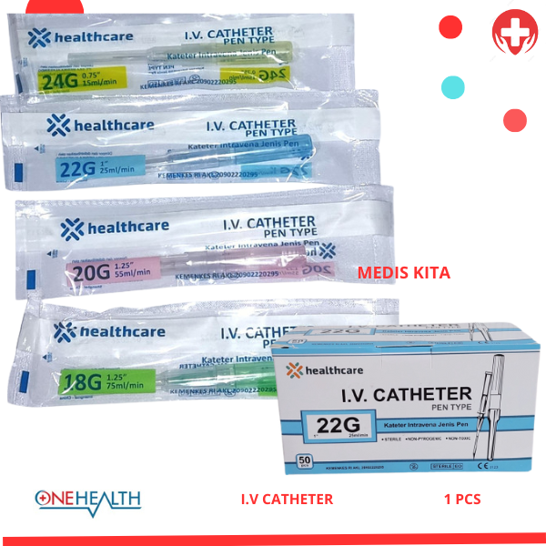 Jarum I.V. Catheter Onehealth Kateter Cateter Abocath Kateter Intravena ...