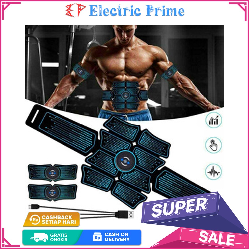 TRIPLEDI Smart Fitness Alat Stimulator Olahraga Pengecil Perut Buncit ...