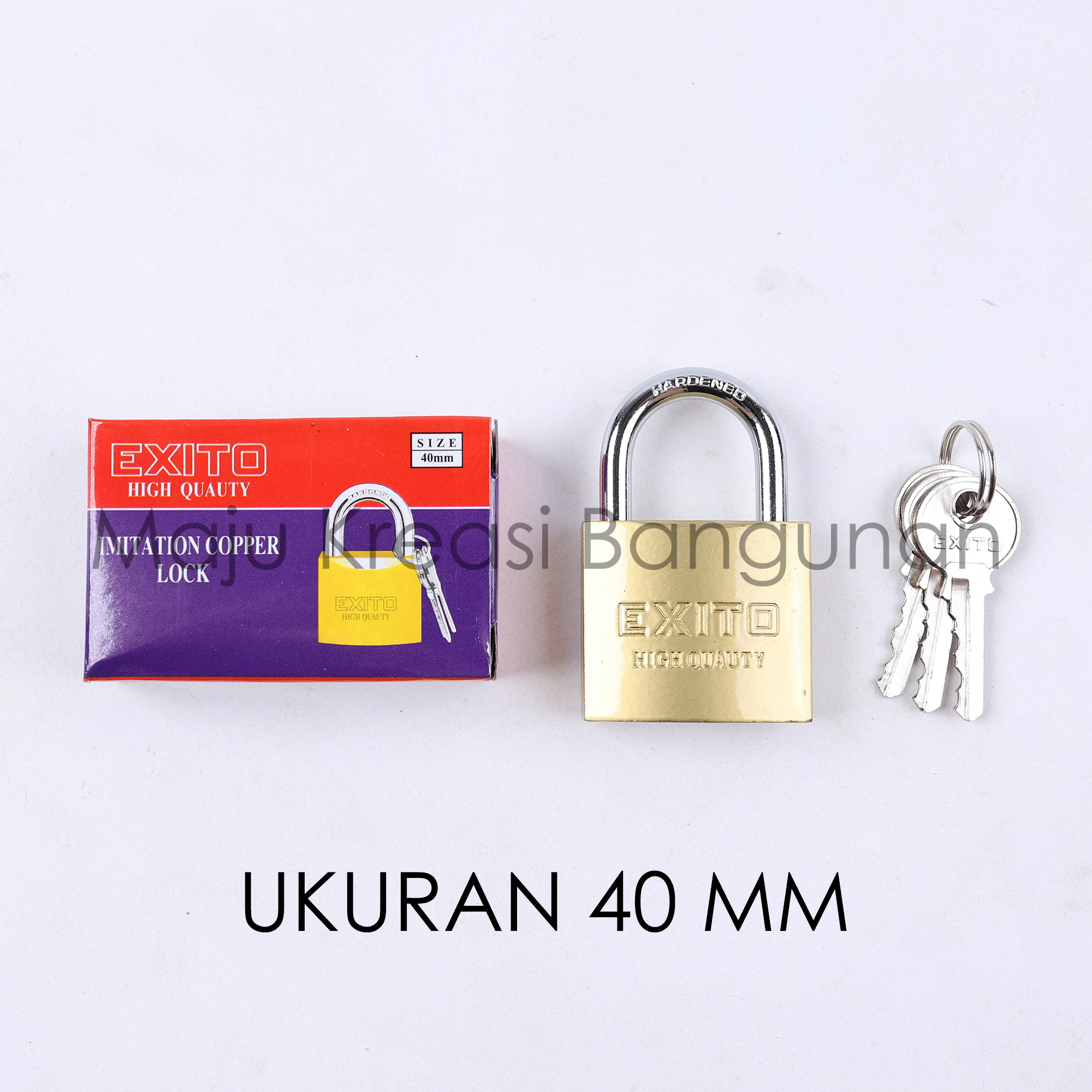Gembok EXITO 40mm Rumah Pagar Pintu Padlock Kuning Besi Pendek 40 mm ...