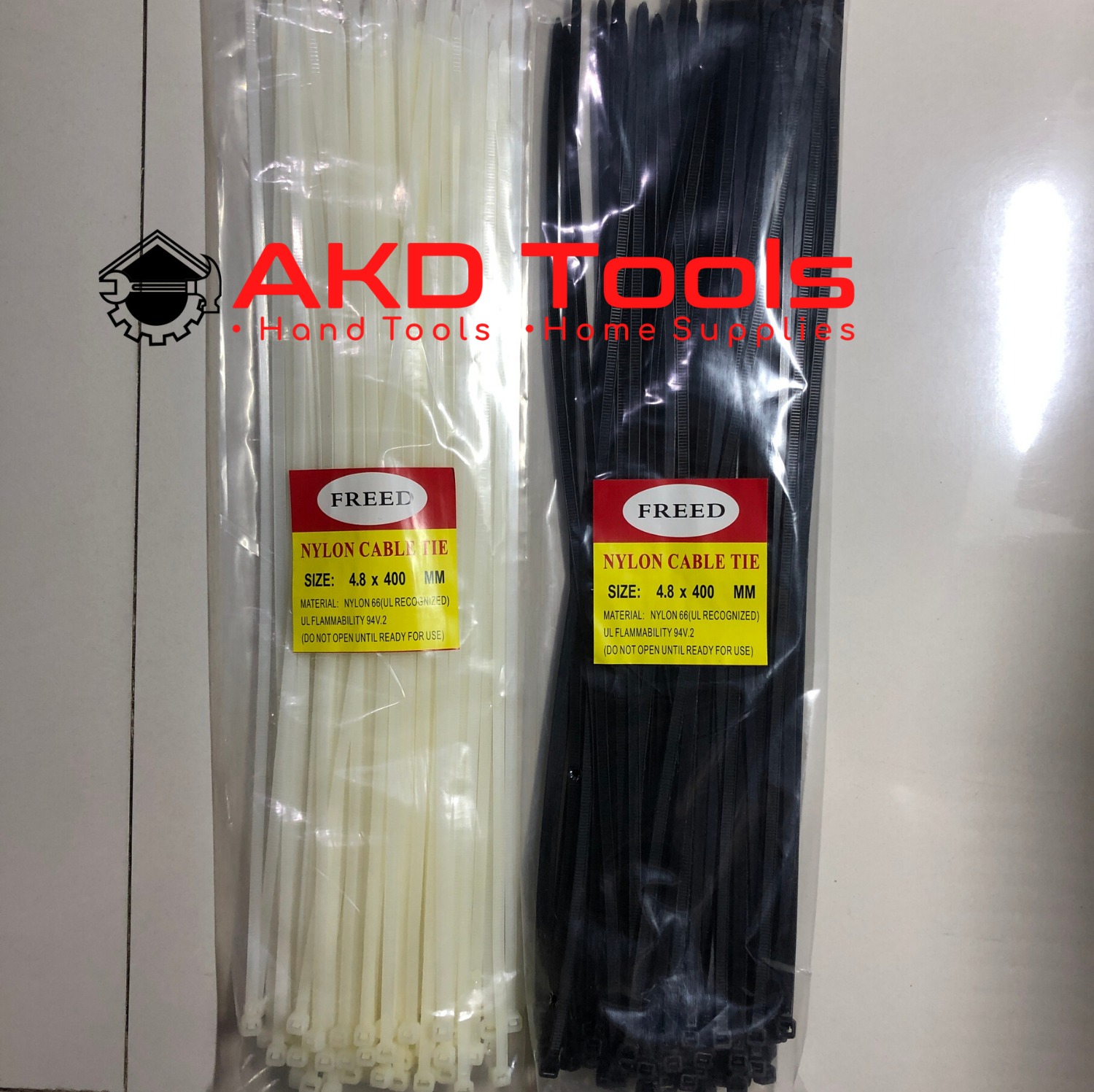 Kabel Tis / Kabel Ties / Cable Tie TEBAL 4.8 x 400mm (40cm) (ISI 100 PCS) (HITAM / PUTIH ...