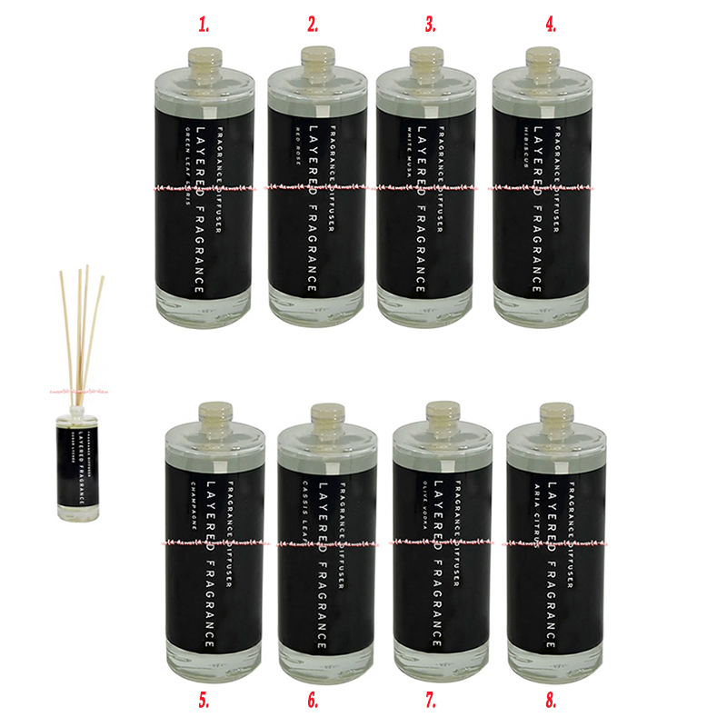 Layered Fragrance France Diffuser 200ml Difuser Stik Bambu Pewangi ...