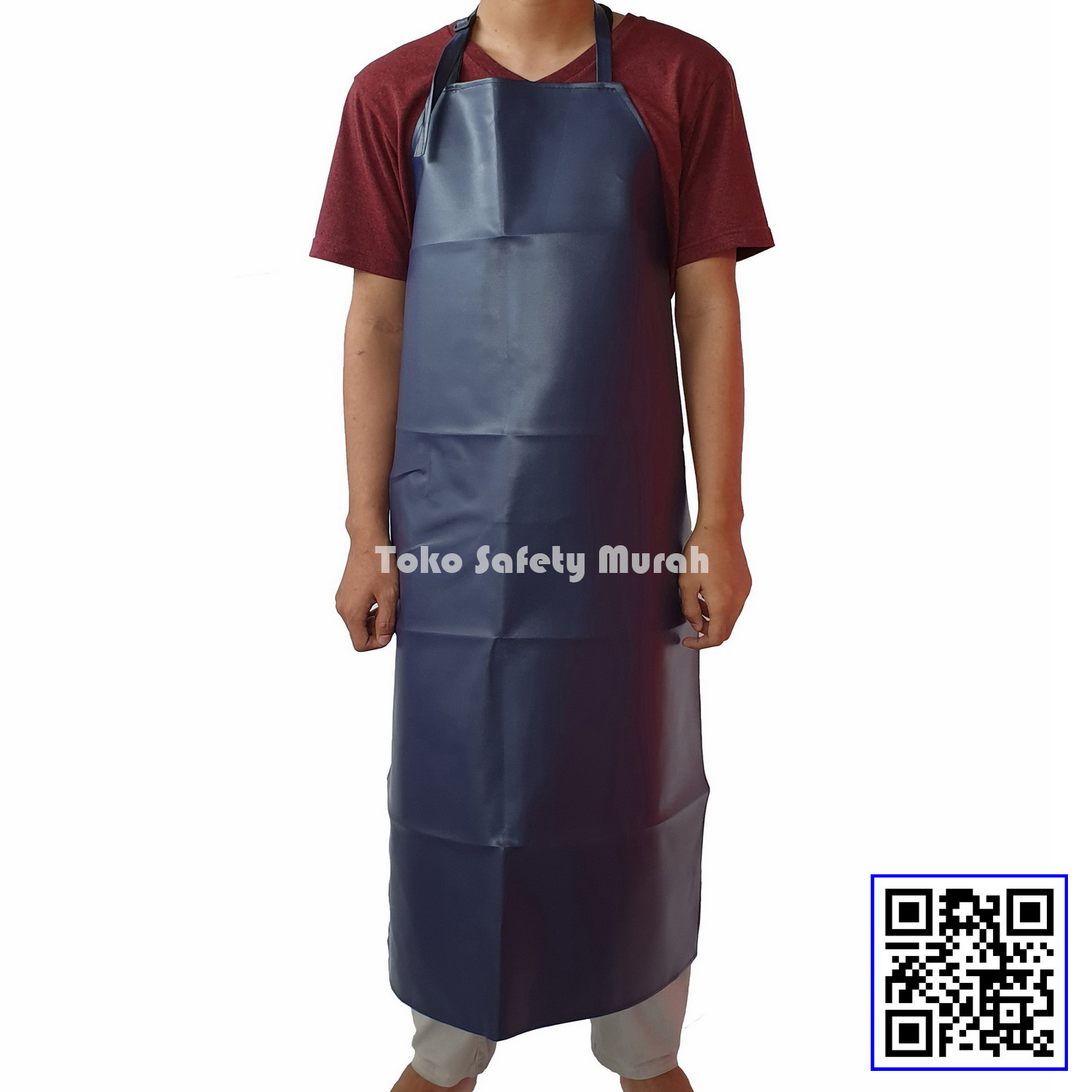 Apron PVC Anti Air Waterproof Kulit Sintesis Celemek Masak Warna Warni ...