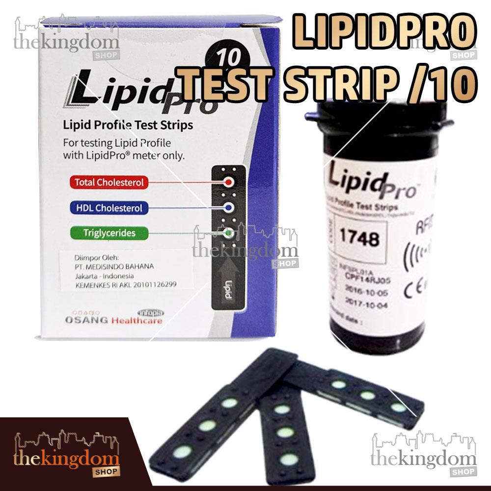 LipidPro Test Strip /10 Lipid Pro Strips Chol Alat Ukur Cholesterol ...
