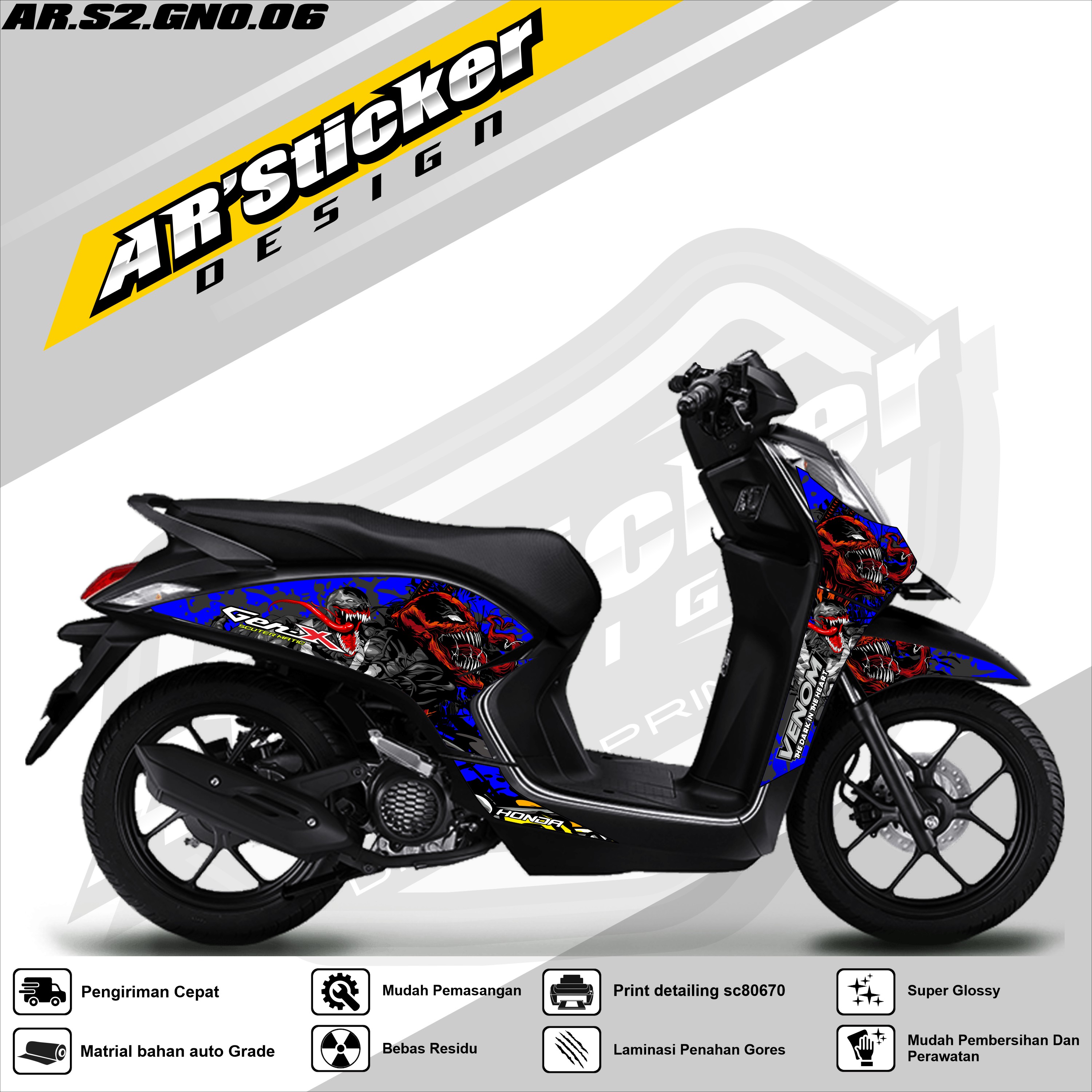 Genio Sticker Striping Genio - Stiker Motor Keren Setiker Motor GENIO ...