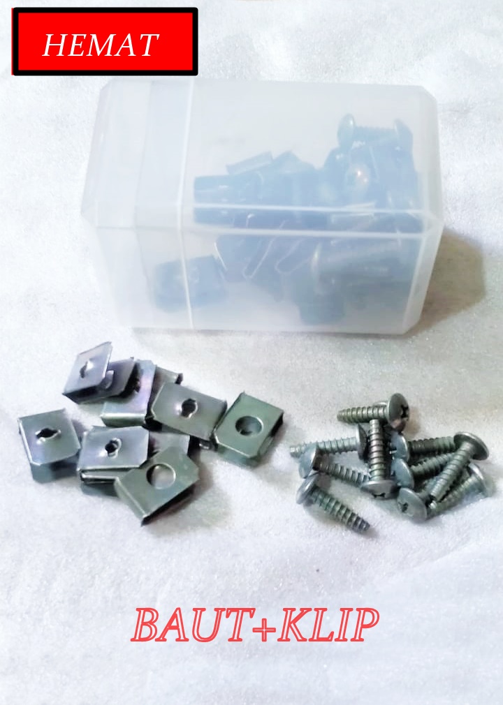 35 PCS baut body baud jepit grand sekrup klip bodi batok honda yamaha ...