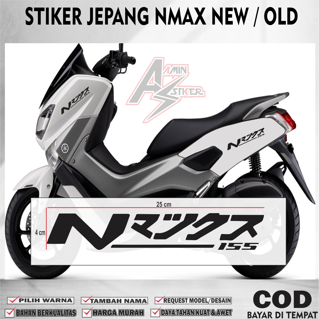 Stiker nmax jepang / stiker kanji japan nmax / stiker nmax model jepang ...