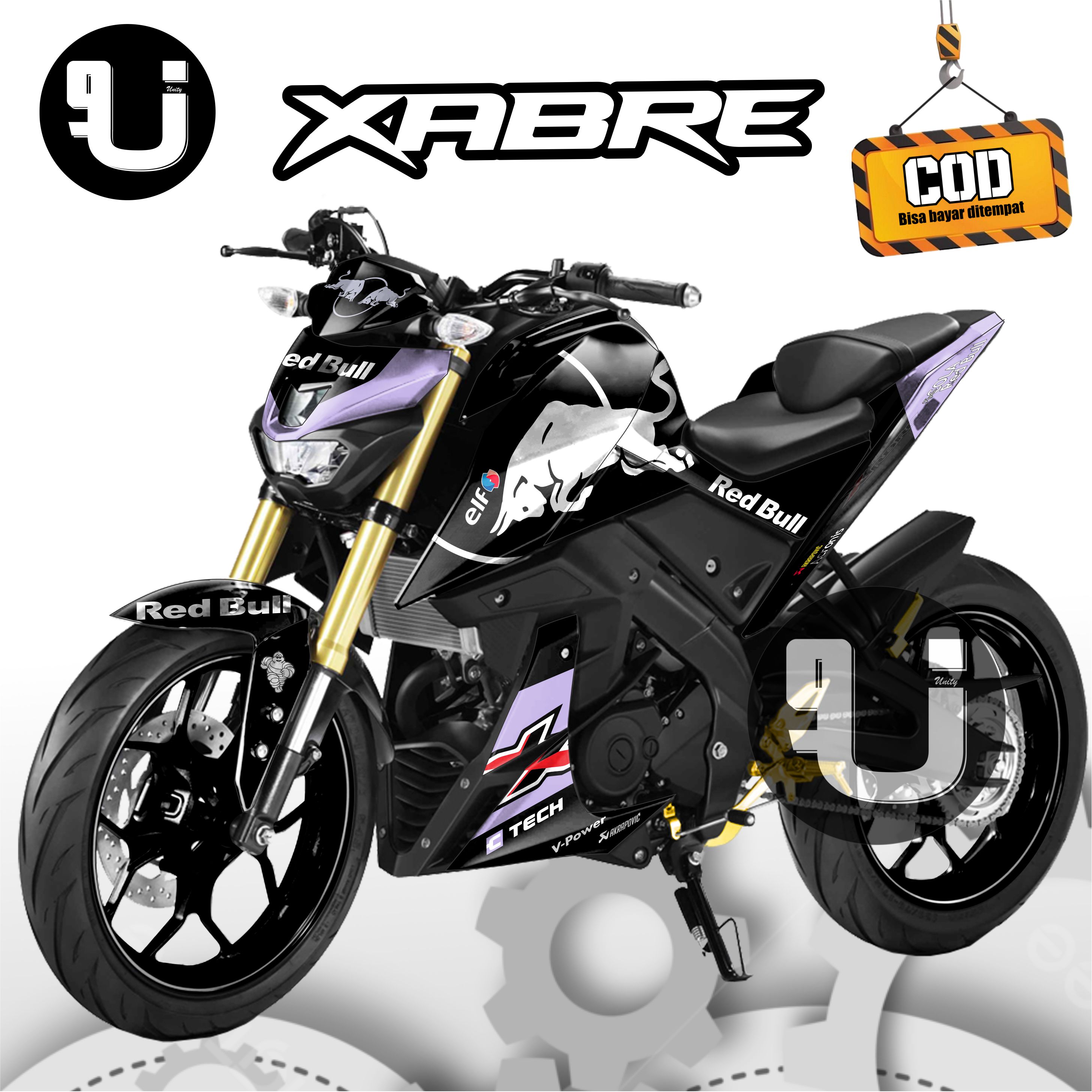 Decal Yamaha Xabre Stiker Full Body Desain Redbull Torro Motorcycle ...