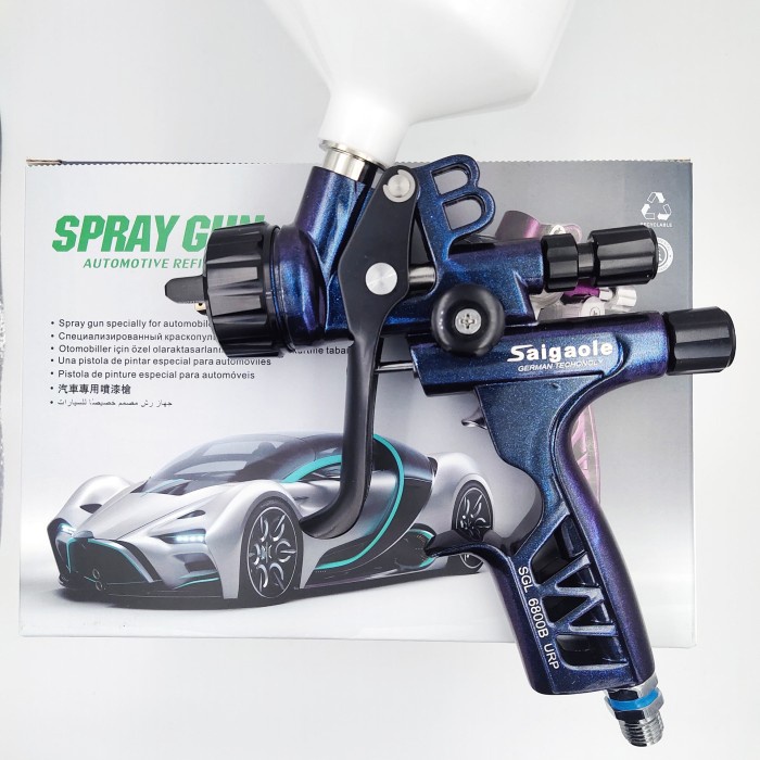 SAIGAOLE SGL-6800 HVLP Paint Spray Gun 1.3MM Tabung Cup 600ML Pistol ...
