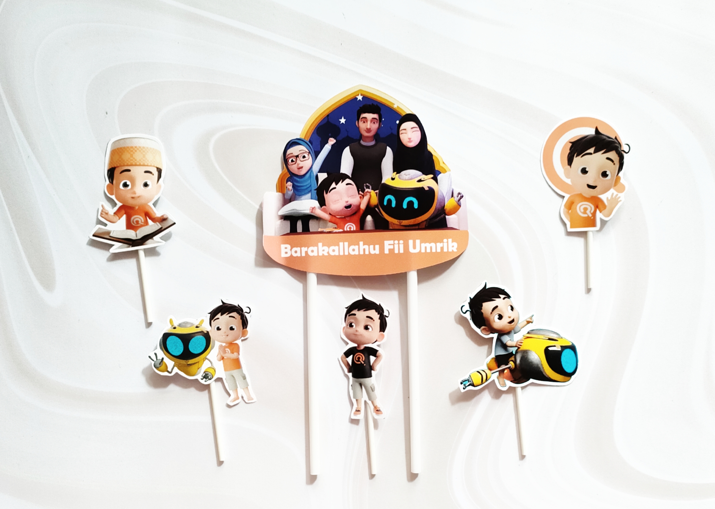 satu set topper toper cake hiasan kue ulang tahun barakallahu fii umrik ...