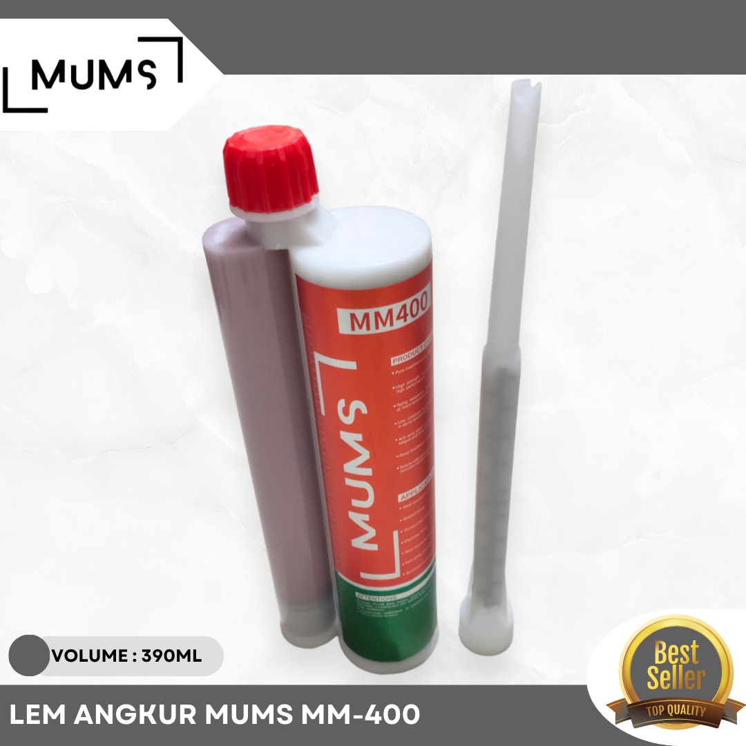 MB - MUMS MM-400 Lem Angkur Lem Beton / Lem Angkur Beton Baja Rebar 390ml | Lazada Indonesia
