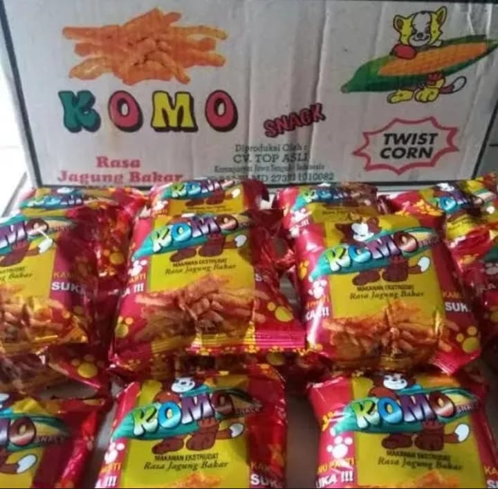 1 Dus Komo Rasa Jagung Bakar Isi 40 Pcs Komo Murah Komo Nikmat Camilan Renyah Camilan Murah