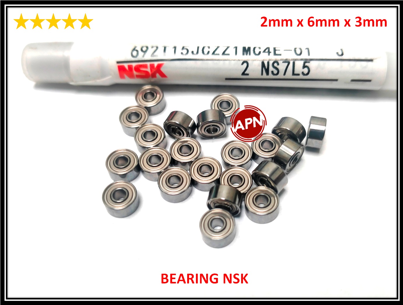 BEARING NSK 2MM X 6MM X 3MM / 2X6X3 / BEARING RODA TAMIYA | Lazada ...