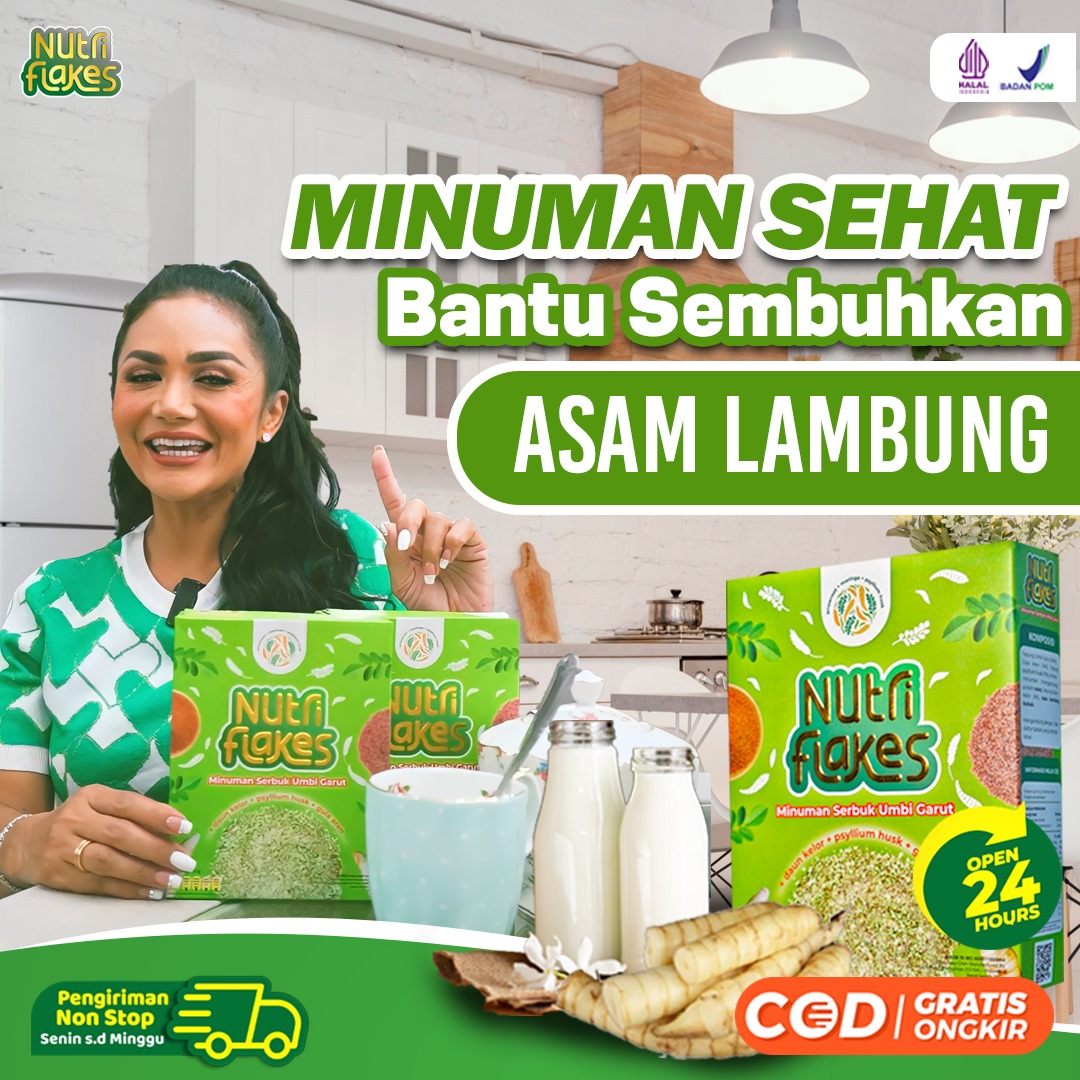 Original Nutriflakes Sereal Sehat Umbi Garut Moringa Susu Etawa