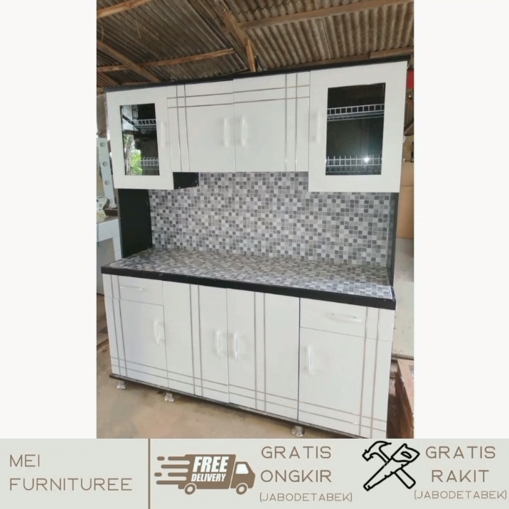 Lemari rak piring keramik murah - Lemari dapur minimalis | Lazada Indonesia