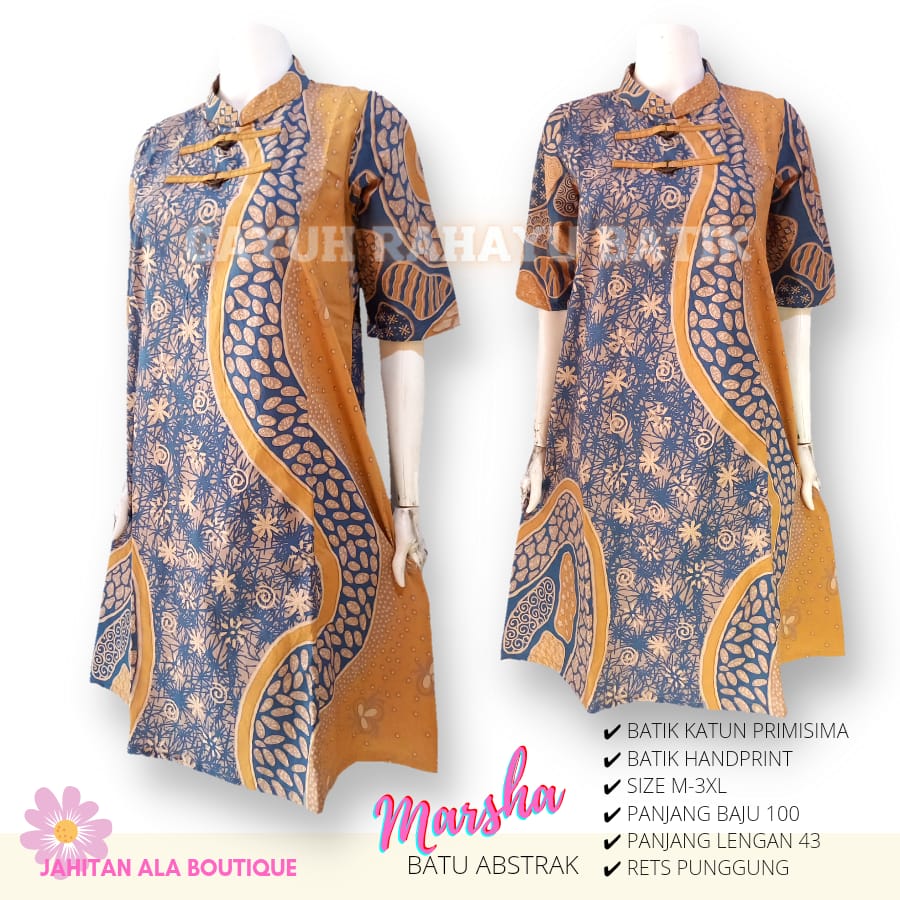 MARSHA BATU ABSTRAK - Dress Batik Cina, Dress Batik Sanghai Wanita ...