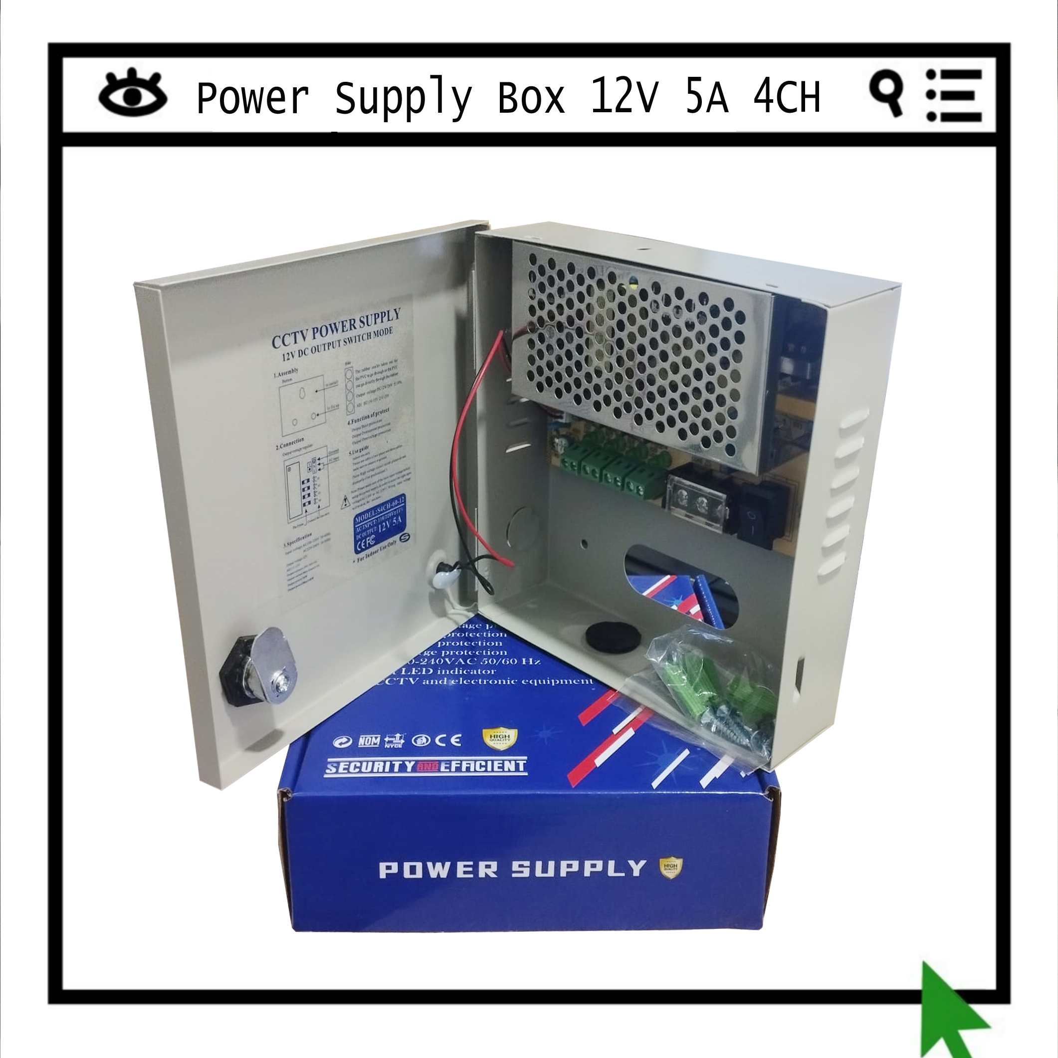 Power Supply box 12V 5A cctv adaptor kamera 4channel | Lazada Indonesia