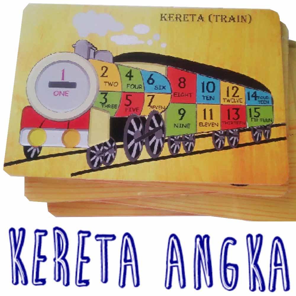 Puzzle Kayu seri Angka Kereta Api Ukuran 30x20 cm | Lazada Indonesia