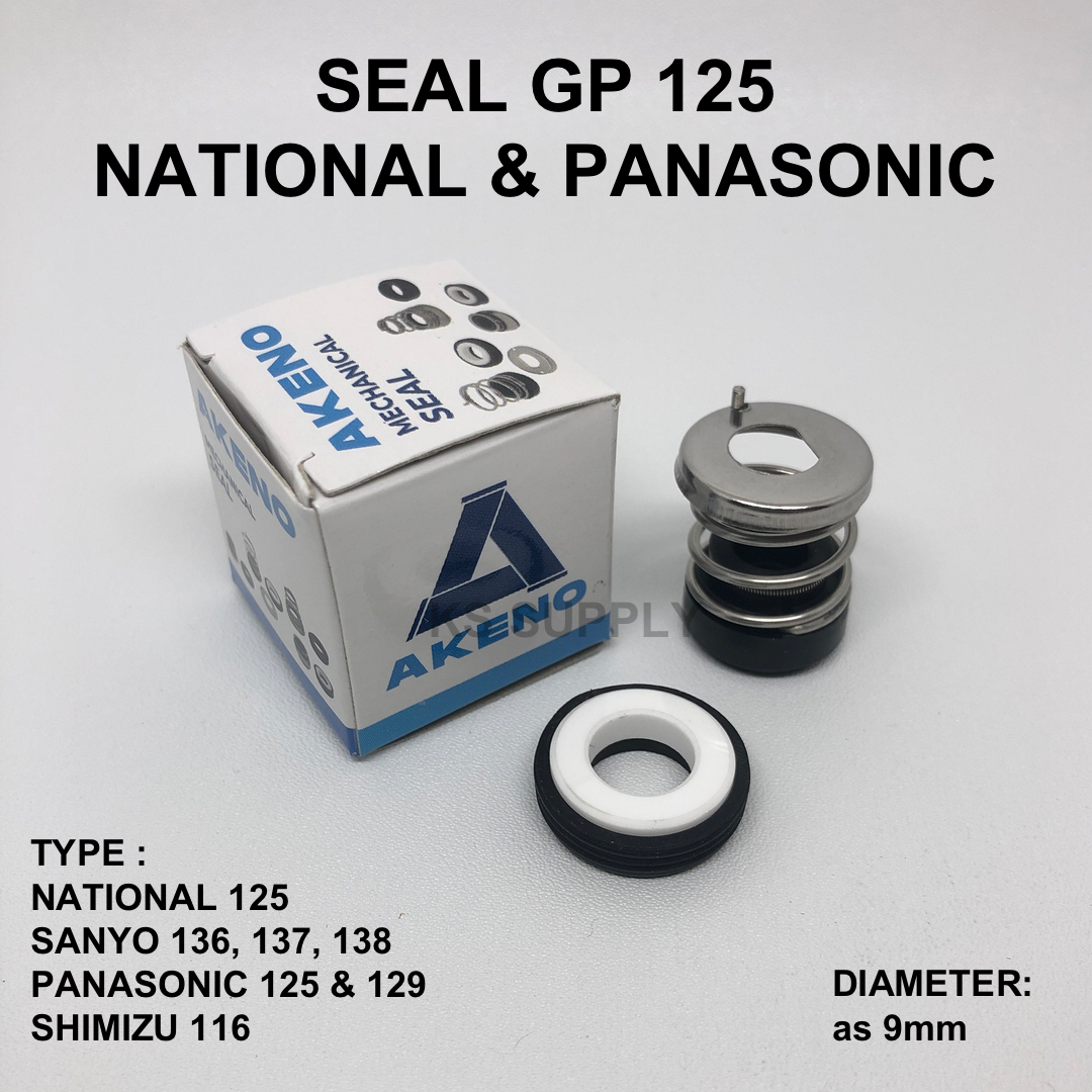 Mechanical Seal / Sil Mekanik Pompa Air GP 125 National As 9mm | Lazada ...