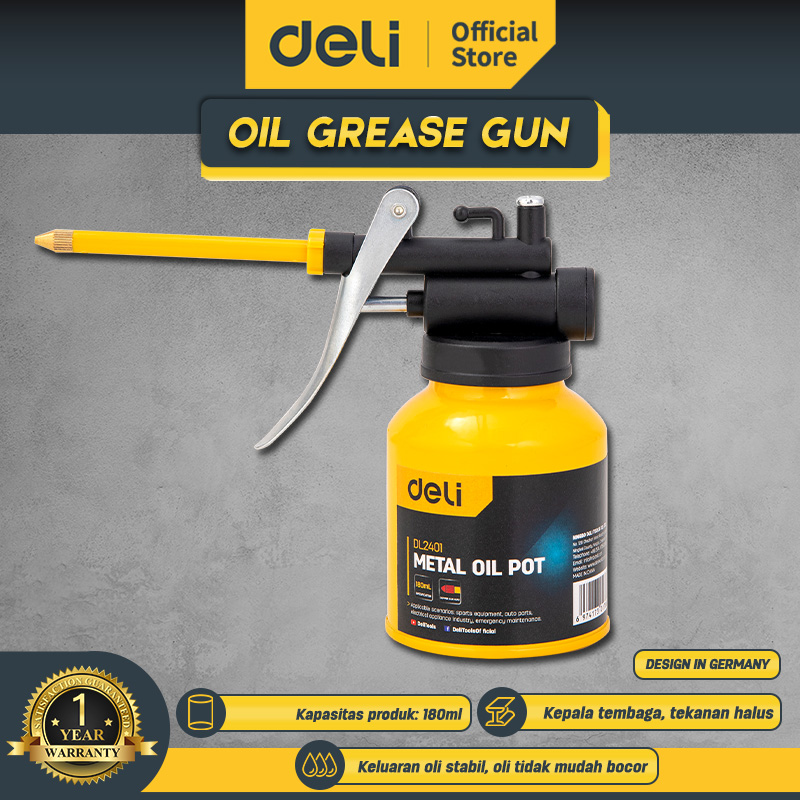 Deli Oil Grease Gun / Oil Gun / Botol Pompa Oli 180ml EDL2401 | Lazada ...