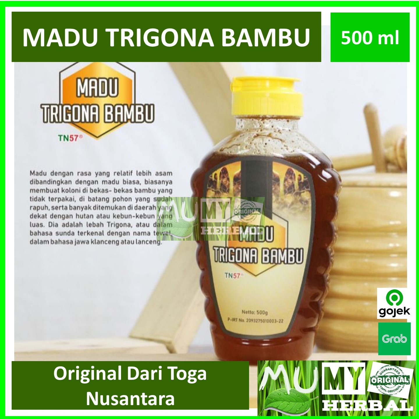 Madu Trigona Bambu Orginal Toga Nusantara Dari Lebah Teuweul Klanceng ...