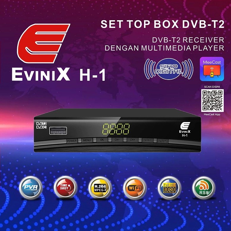 Evinix / Xtreamer BIEN 3 Set Top Box DVB-T2 TV Digital dan Media Player ...