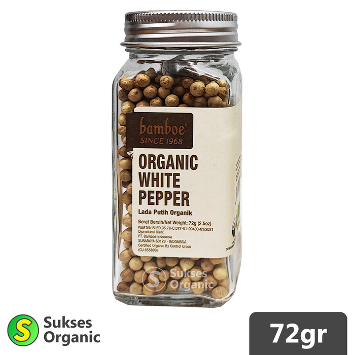 Lada Putih BIJI Organic Whitepepper WHOLE Botol Bamboe 72gr | Lazada ...