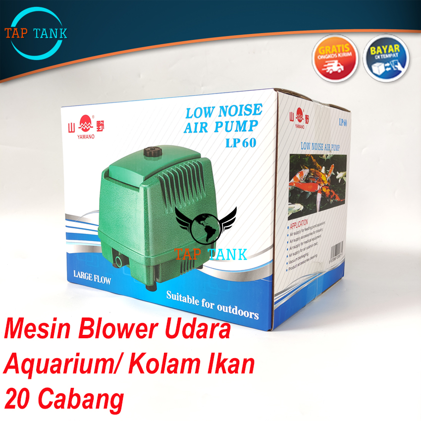 Mesin Pompa Blower Udara Aquarium Yamano LP 60 Aerator Bioflok, Kolam ...