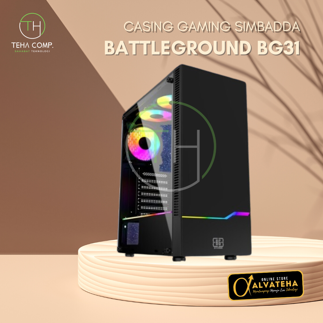 Casing PC Gaming Tanpa Power Supply Simbadda BG31 Casing CPU Gaming ...
