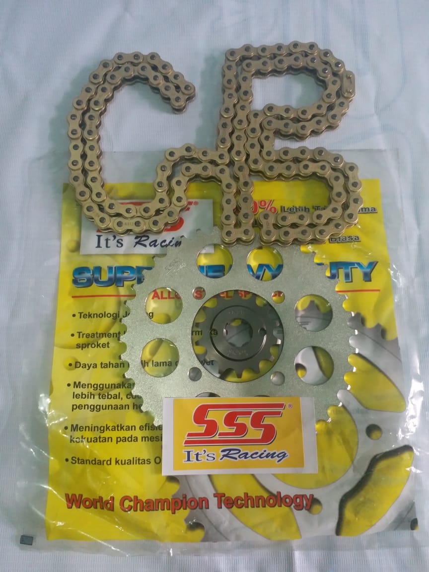 Gear Set 428 SSS dan Rantai Bukan SSS CBR/CB150 R ( Baut 4 Tau Baut 6 ...