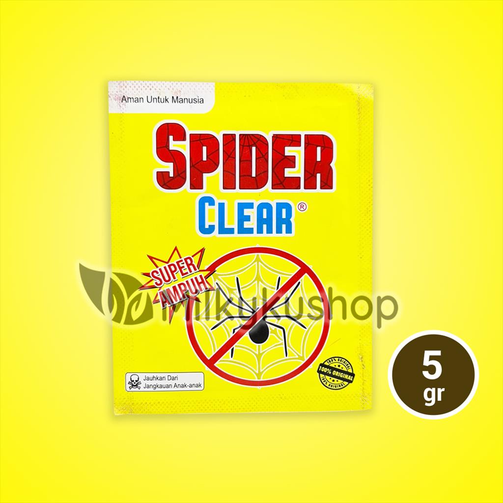 SPIDER CLEAR SACHET 5 GRAM PEMBASMI LABA LABA INSEKTISIDA | Lazada ...