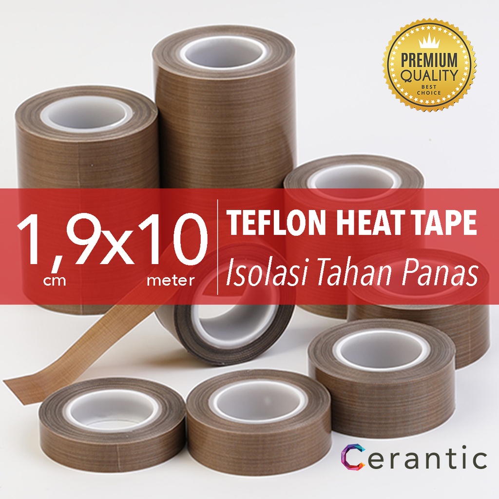 TEFLON Heat Tape COKLAT 19 mm x 10 meter Isolasi Anti Panas | Lazada ...